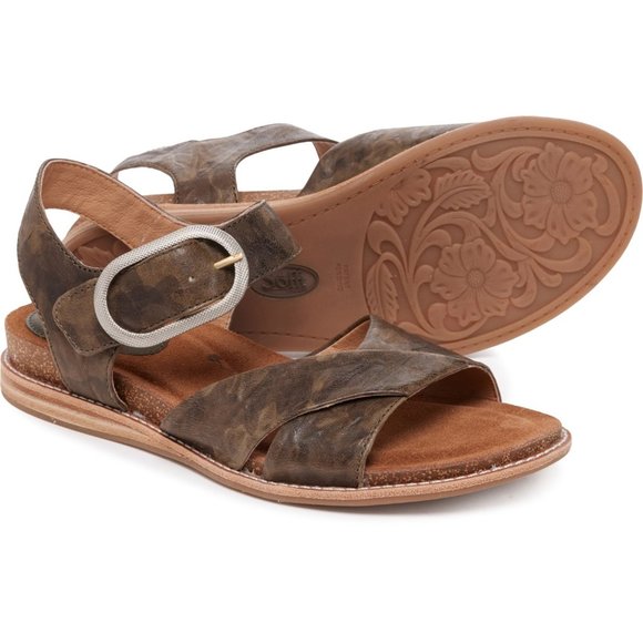 Sofft | Shoes | New Sofft Bayo Sandals Leather For Women Olive 462sn ...